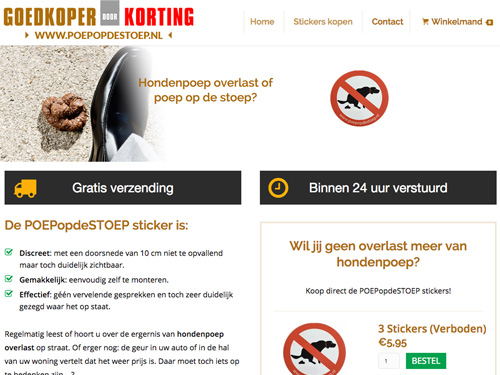 Poep op de Stoep webshop - M&M Webmedia